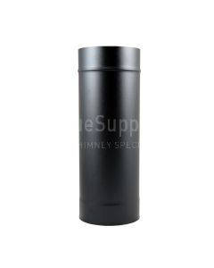 6" Powder Coated Matt-Black Twin Wall Flue - Fluesupplies.com